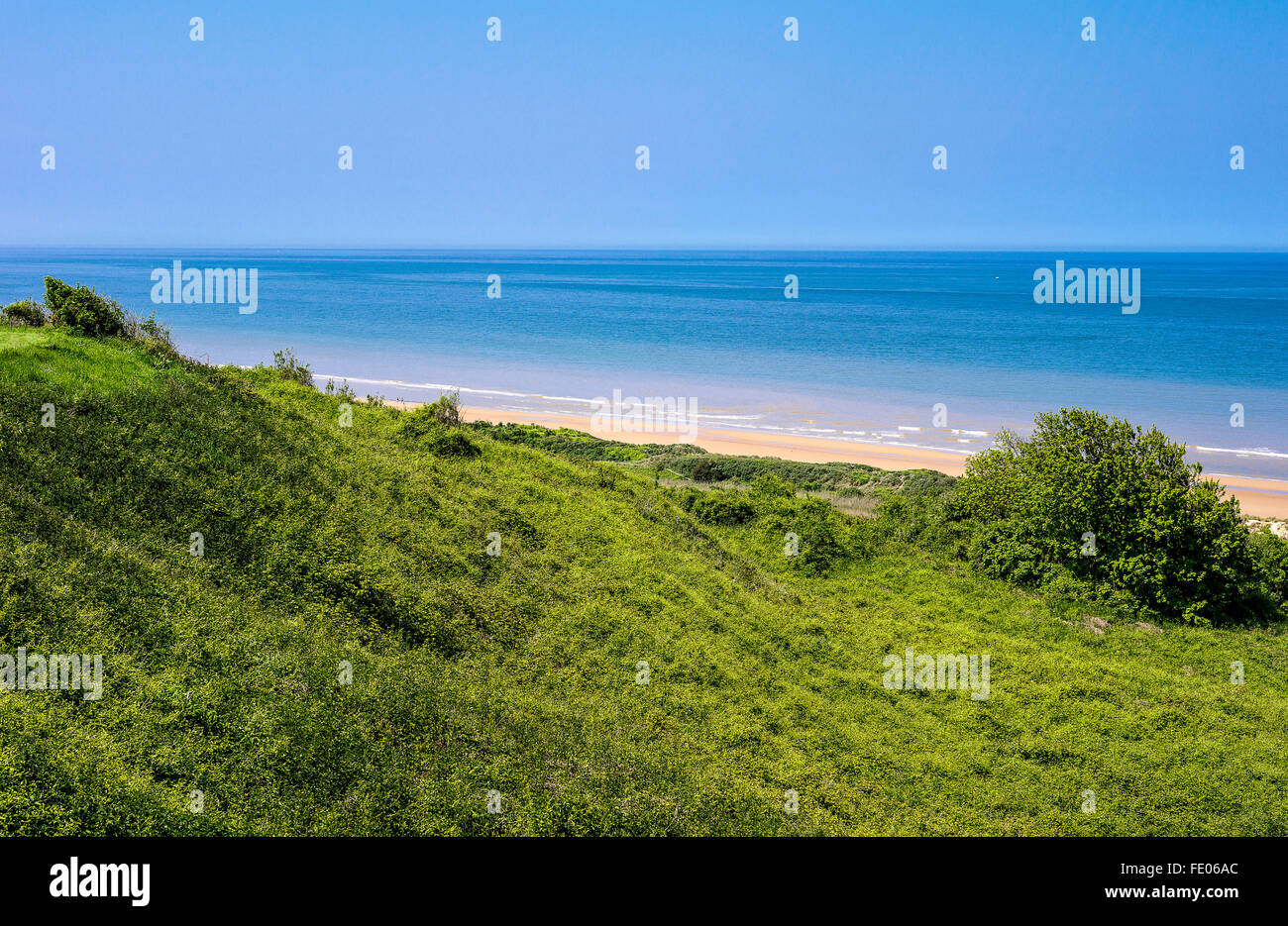 France, Normandy, Colleville Sur Mer, Ohama beach, one of the the ...