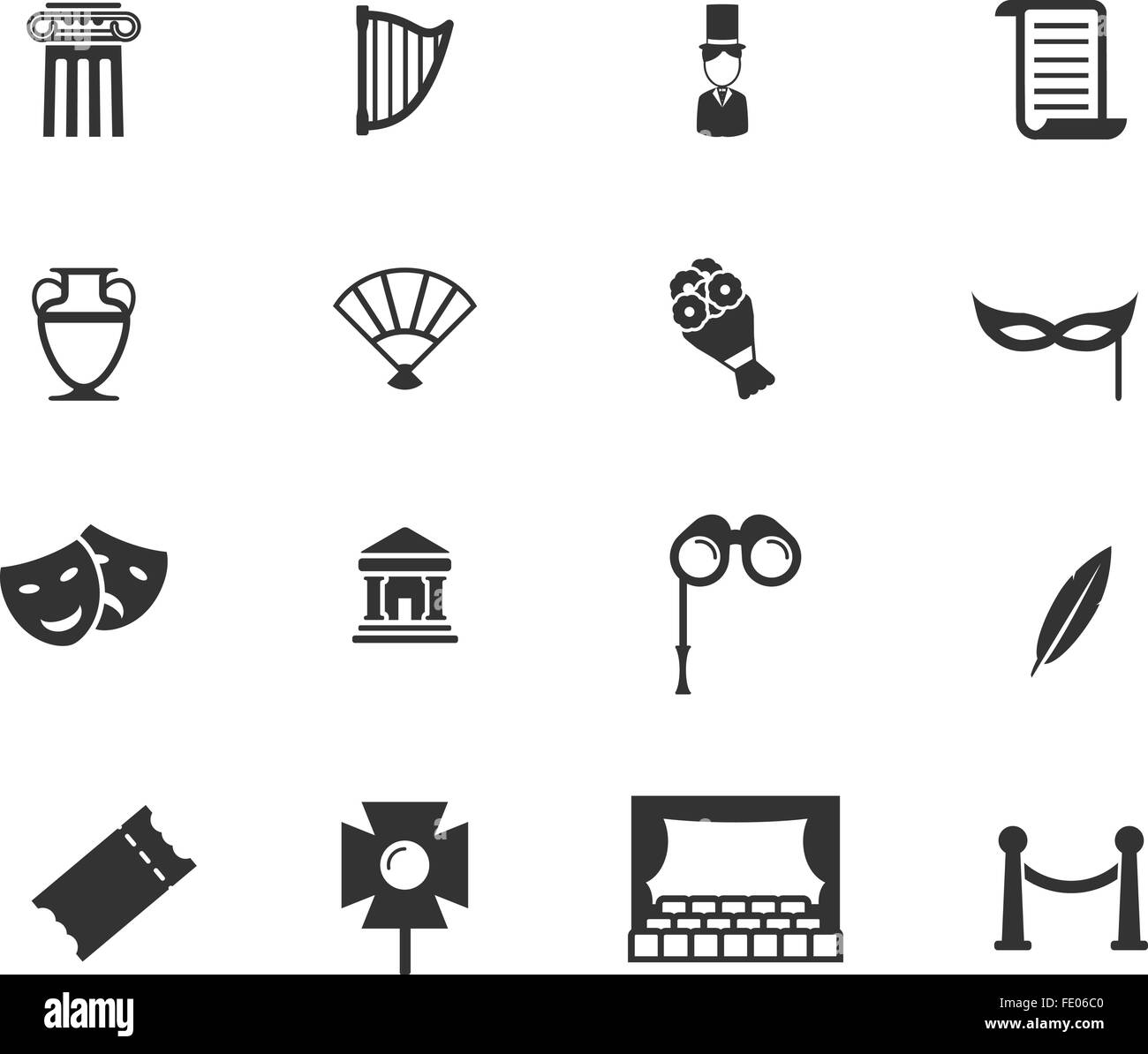 Theatre simply icons Stock Vector Image & Art - Alamy