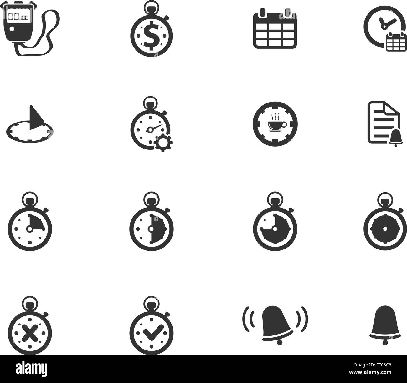 Time simply icons Stock Vector Image & Art - Alamy