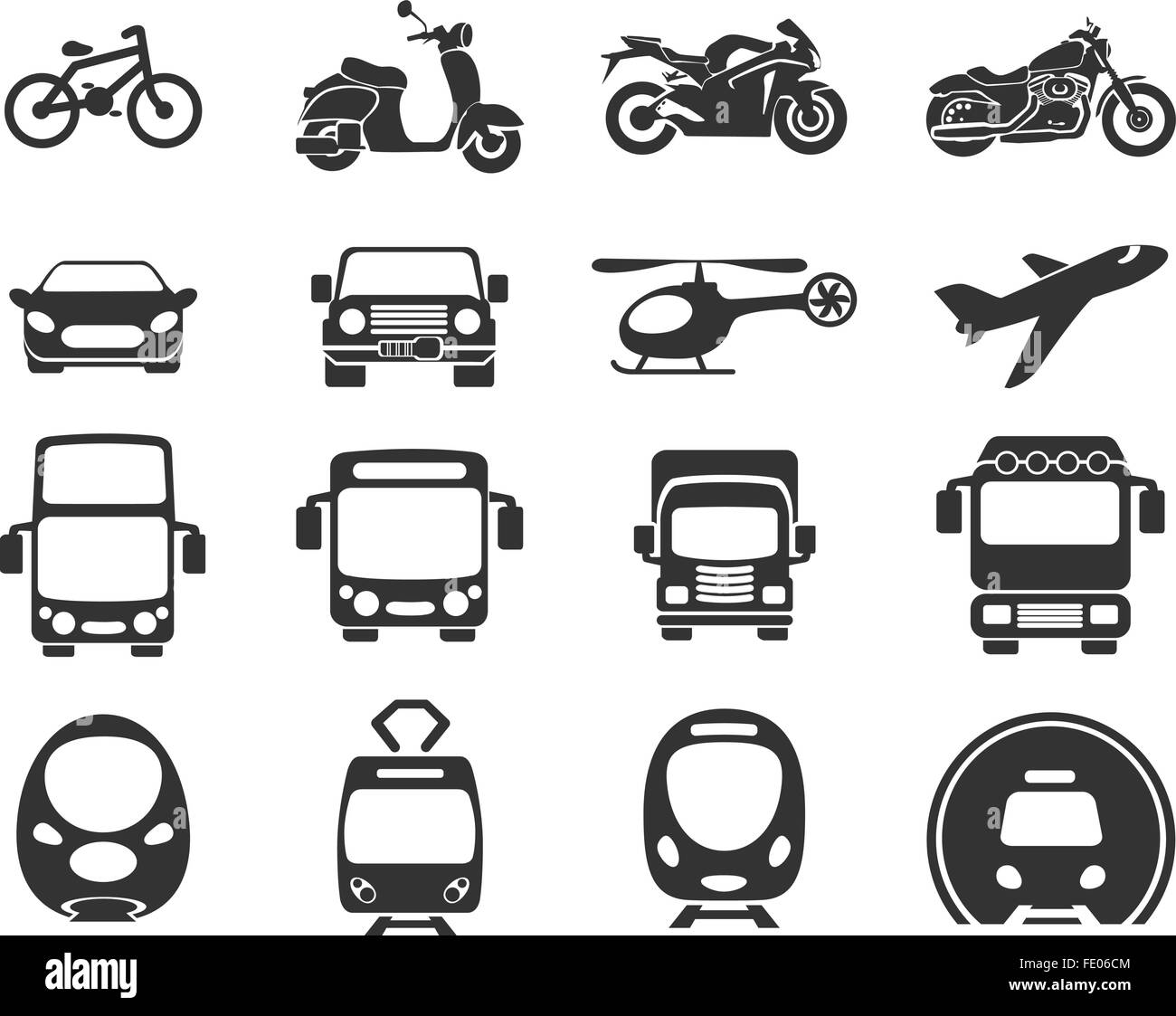 Transport mode icons Stock Vector Image & Art - Alamy