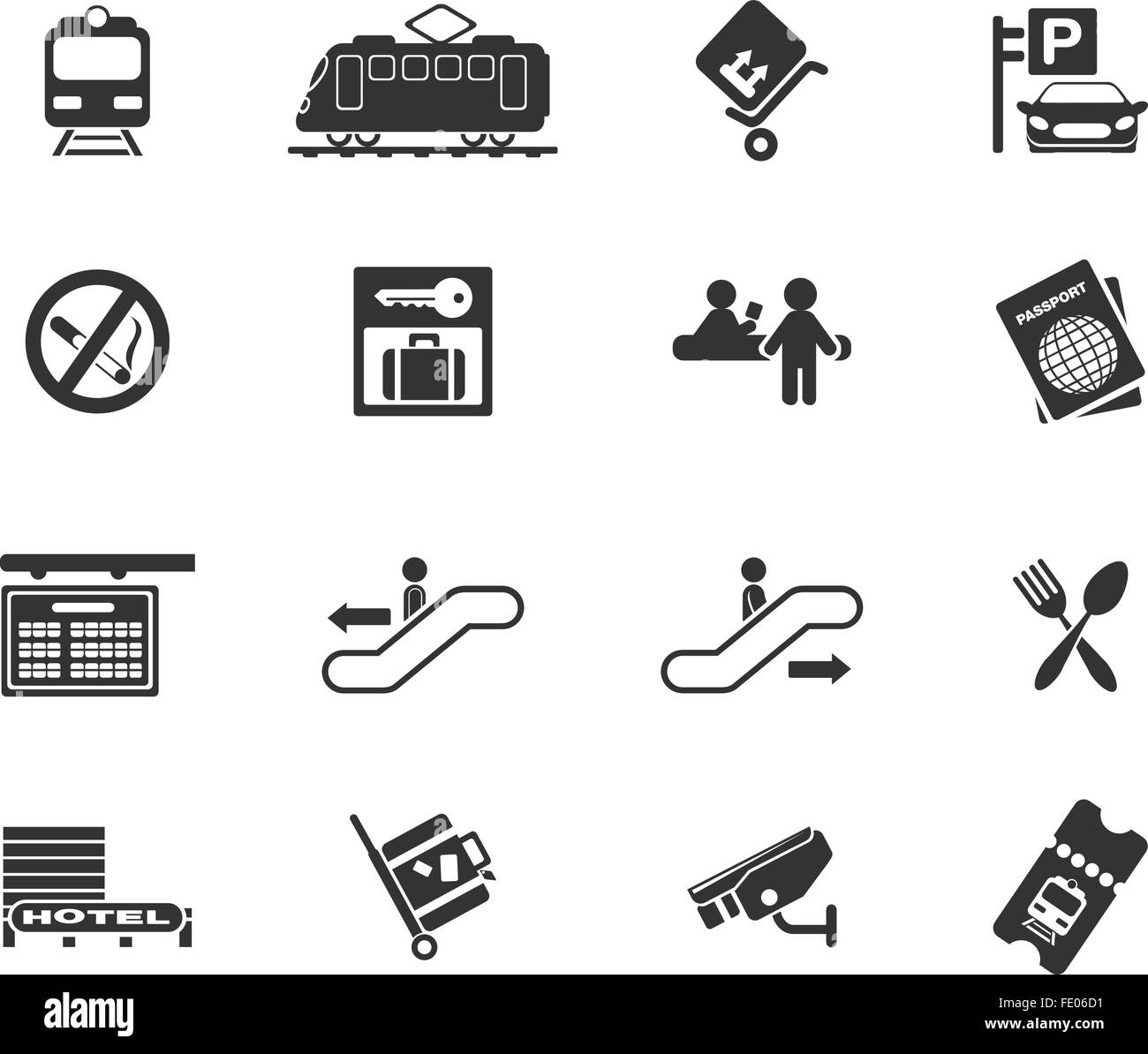 Train station symbols Stock Vector Image & Art - Alamy