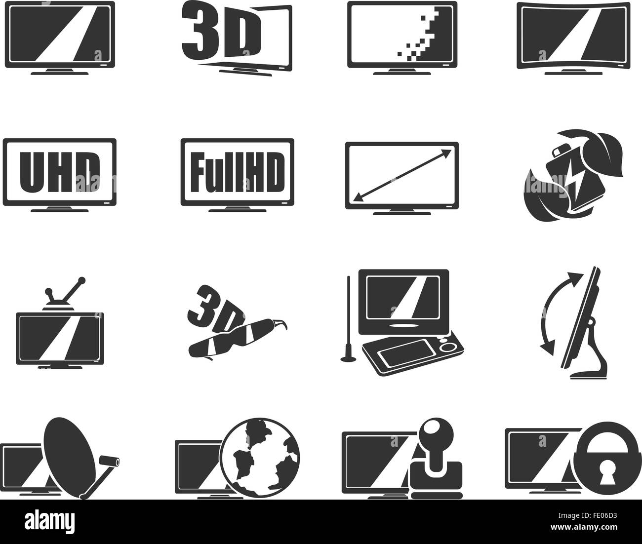 Television screen back Stock Vector Images - Alamy