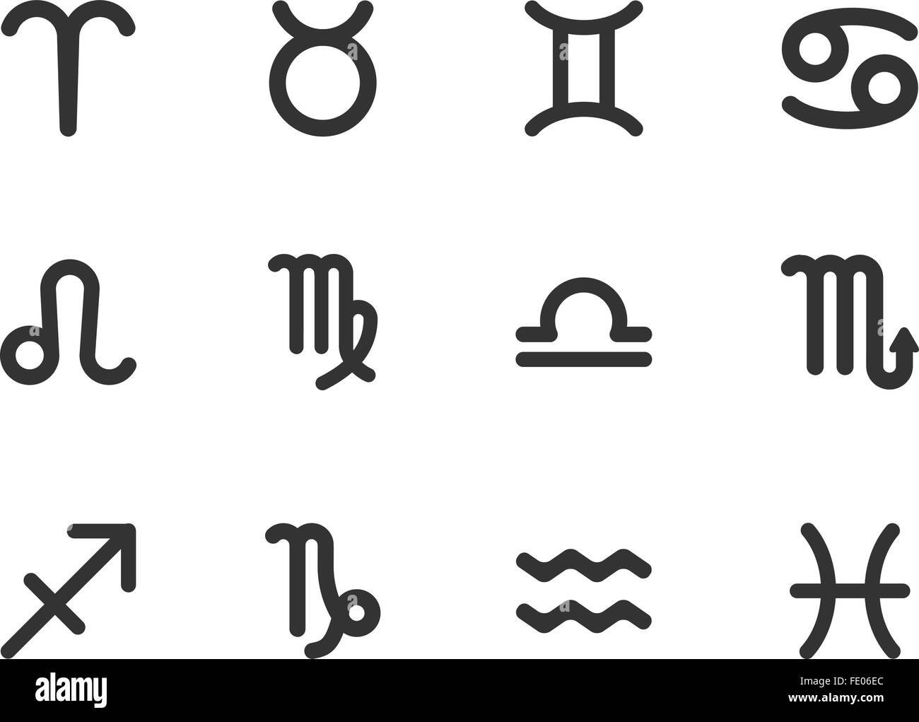 zodiac icons set Stock Vector Image & Art - Alamy