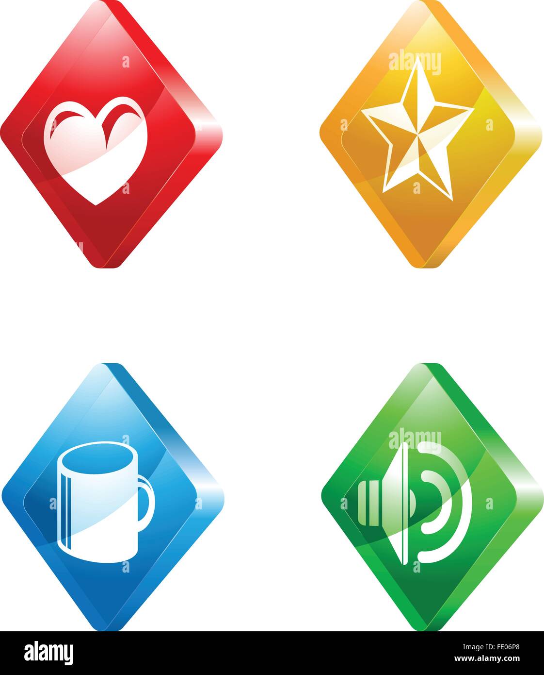 office glass transparent color icon set Stock Vector Image & Art - Alamy