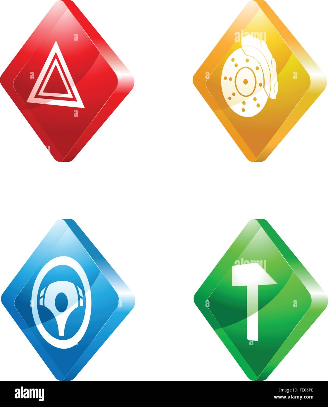 car service glass transparent color icon set Stock Vector Image & Art ...