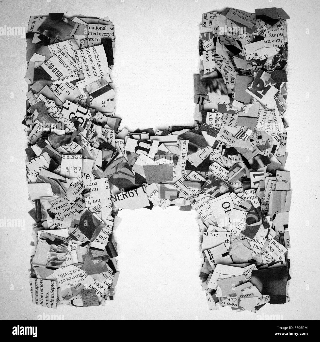 Abc letters made newspaper letters hi-res stock photography and images ...