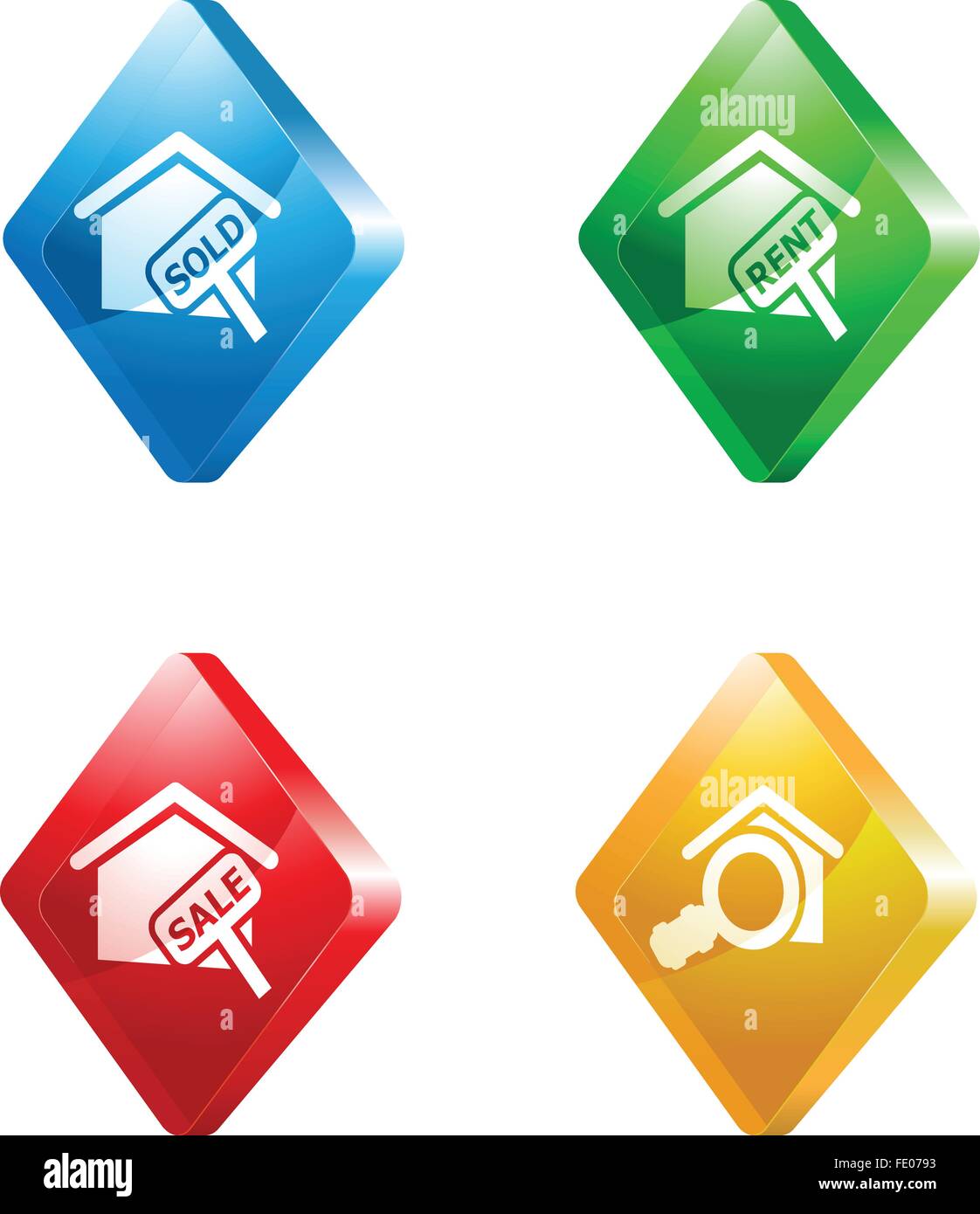 Real Estate glass transparent icon set Stock Vector Image & Art - Alamy