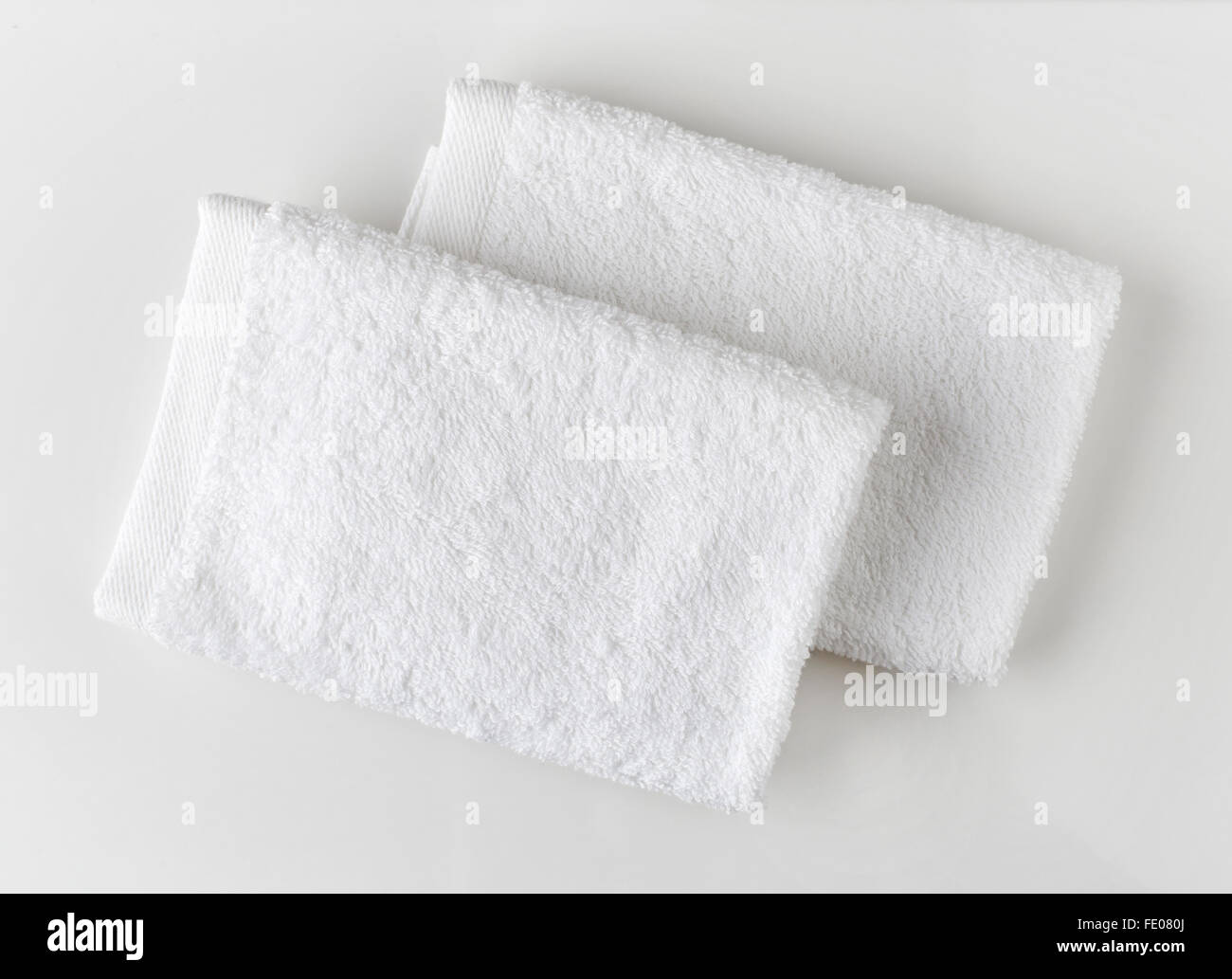 White spa towels, top view Stock Photo - Alamy