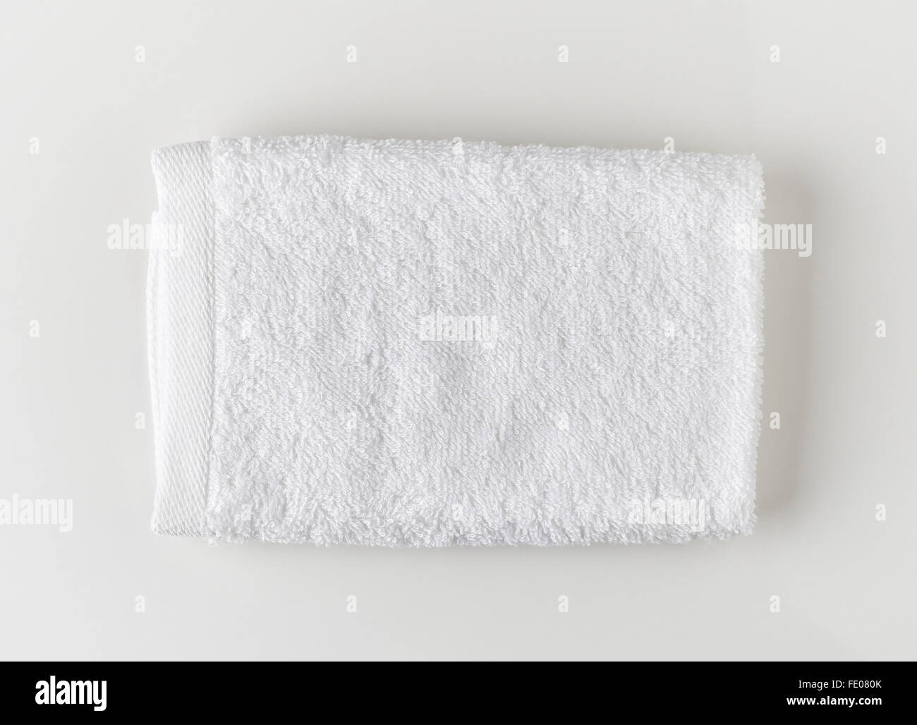 White spa towel, top view Stock Photo - Alamy