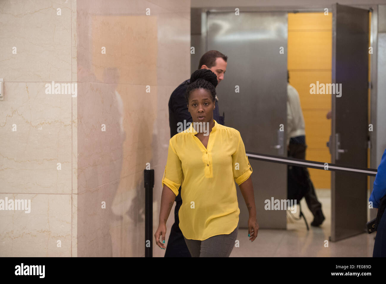 New York, NY, USA. 2nd Feb, 2016. Akai Gurley's fiancee KIMBERLY ...