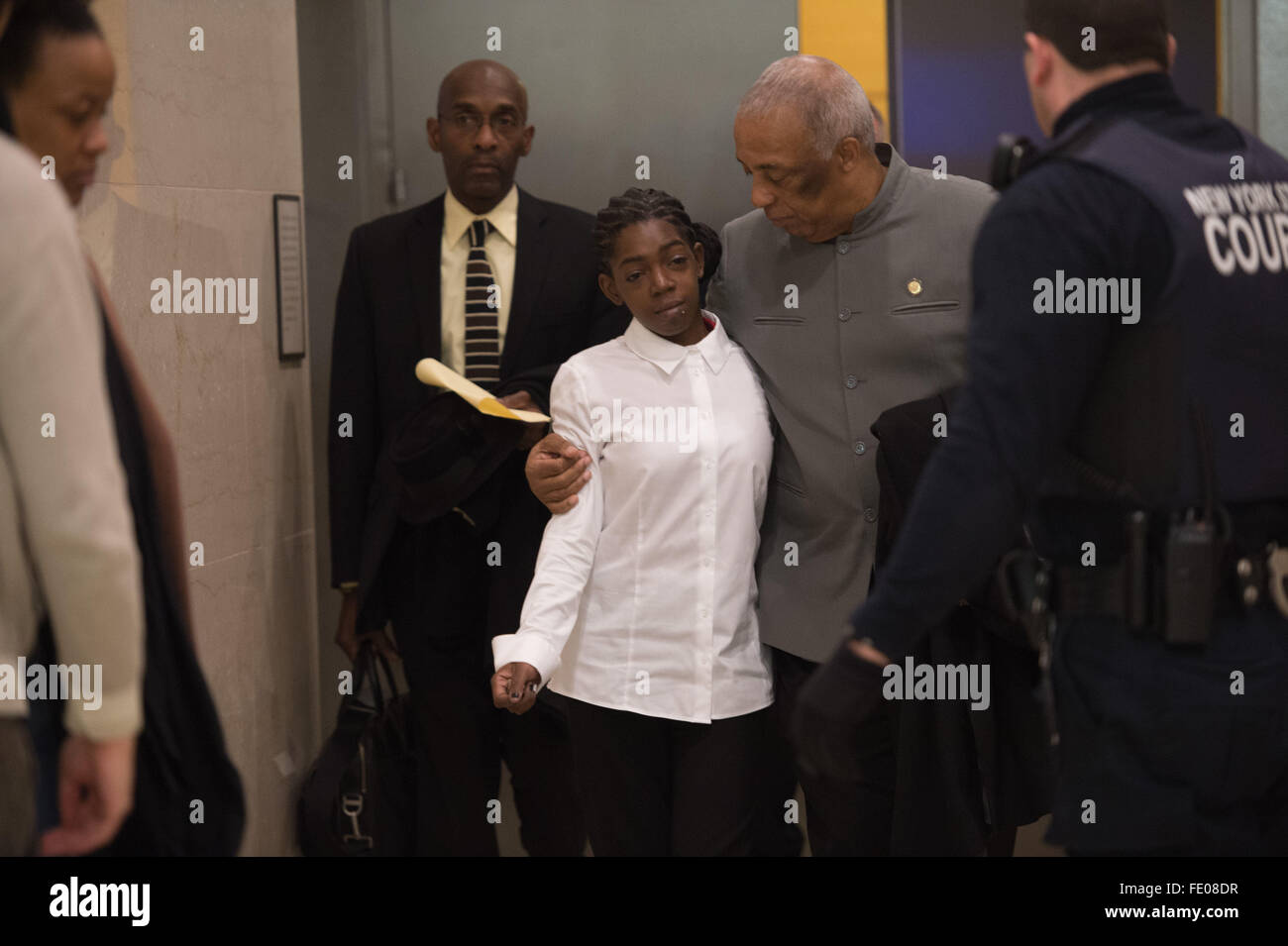 New York, NY, USA. 2nd Feb, 2016. MELISSA BUTLER, girlfriend of Akai ...