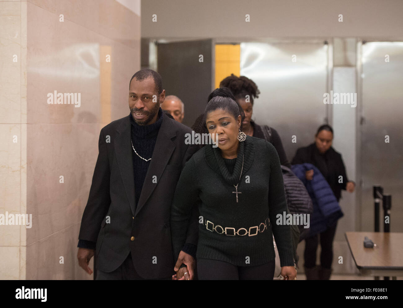 New York, NY, USA. 2nd Feb, 2016. Akai Gurley's stepfather KENNETH ...