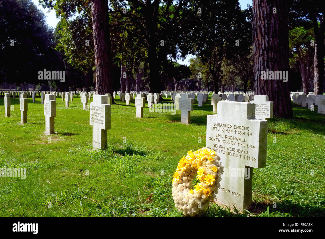 Pomezia German War Cemetery. The 27420 soldiers of Wehrmacht who fell ...