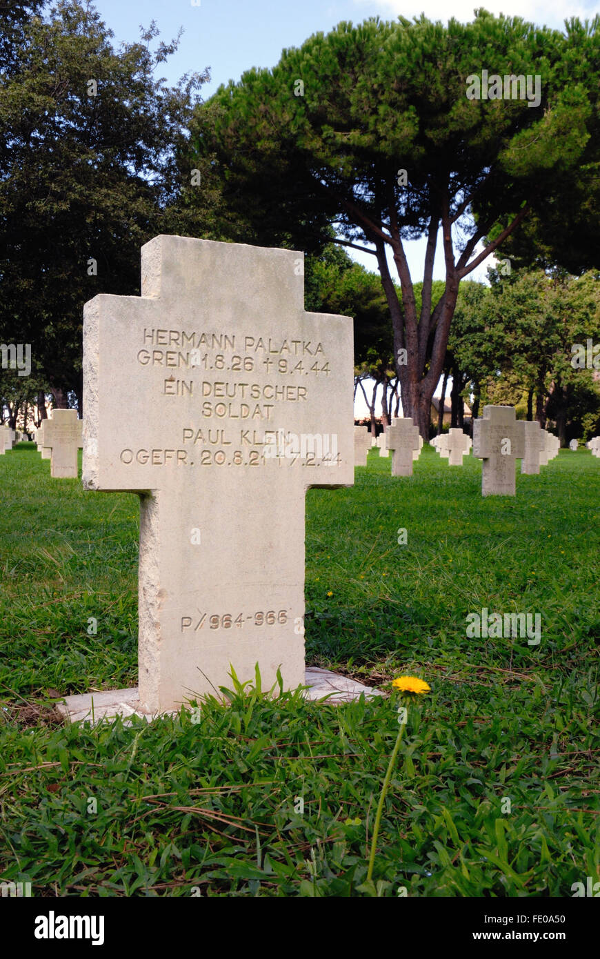 Pomezia German War Cemetery. The 27420 soldiers of Wehrmacht who fell ...