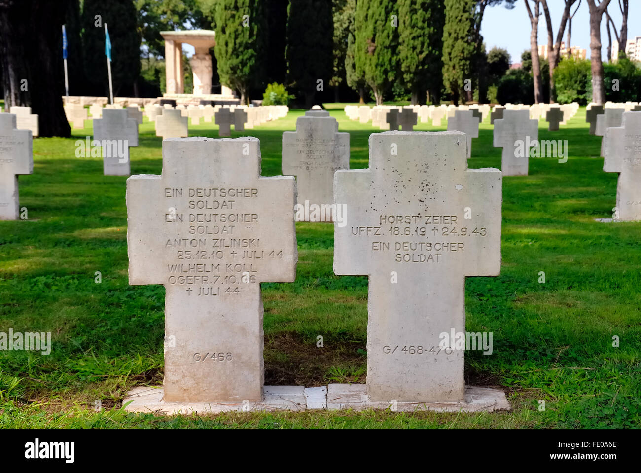 Pomezia German War Cemetery. The 27420 soldiers of Wehrmacht who fell ...
