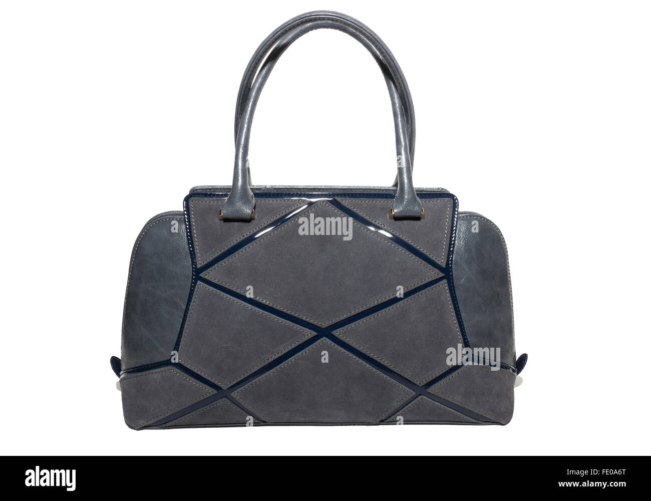 The photograph shows a female handbag on a white background Stock Photo ...