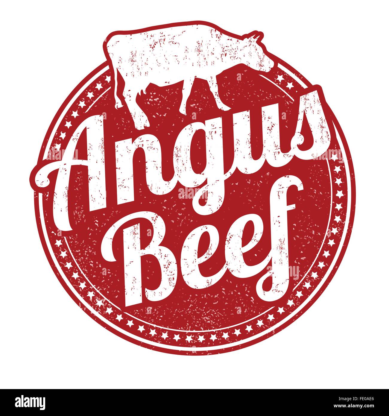 Angus beef grunge rubber stamp on white background, vector illustration ...