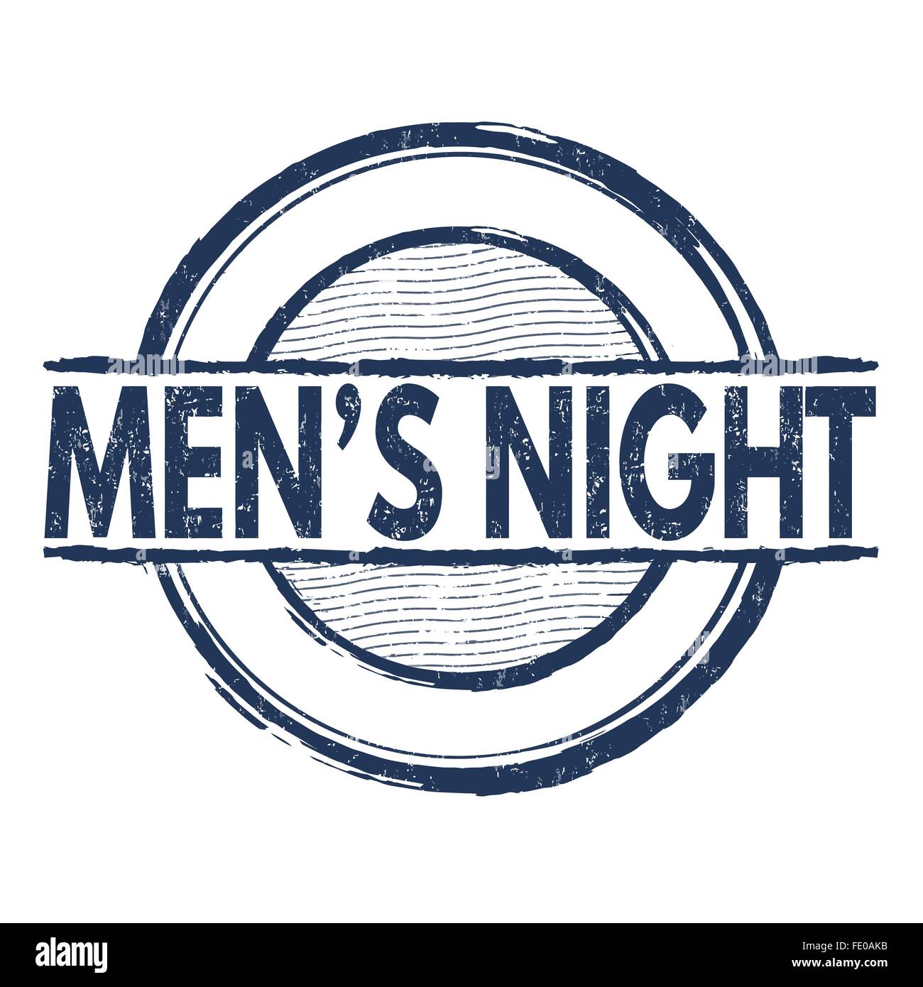 Men's night grunge rubber stamp on white background, vector ...