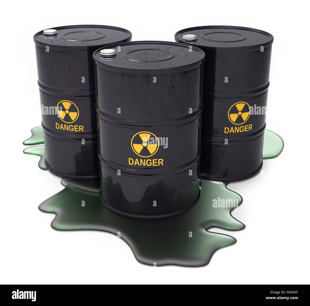 Chemical waste in black barrels Stock Photo - Alamy