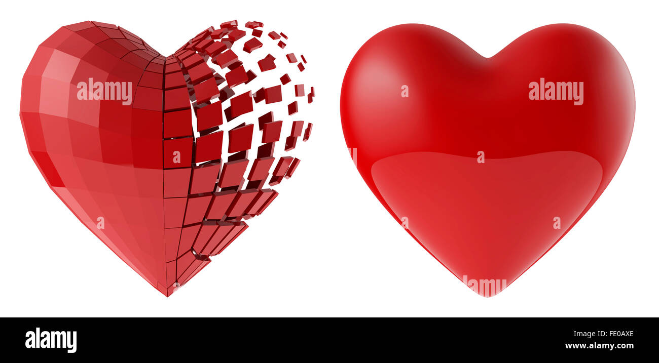 The human heart of the segments Stock Photo - Alamy