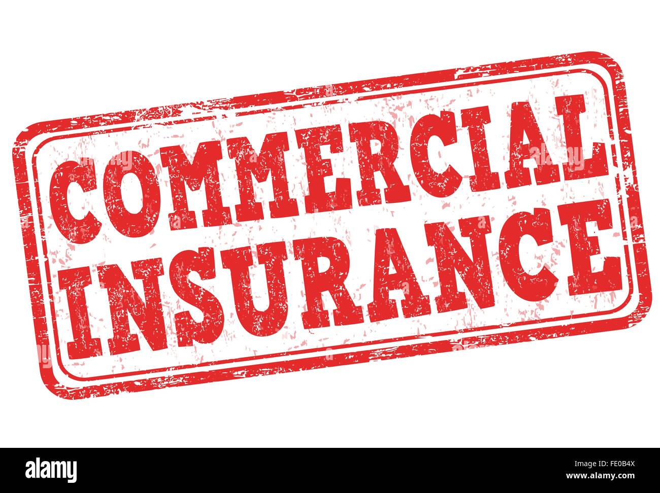 Commercial insurance grunge rubber stamp on white background, vector ...