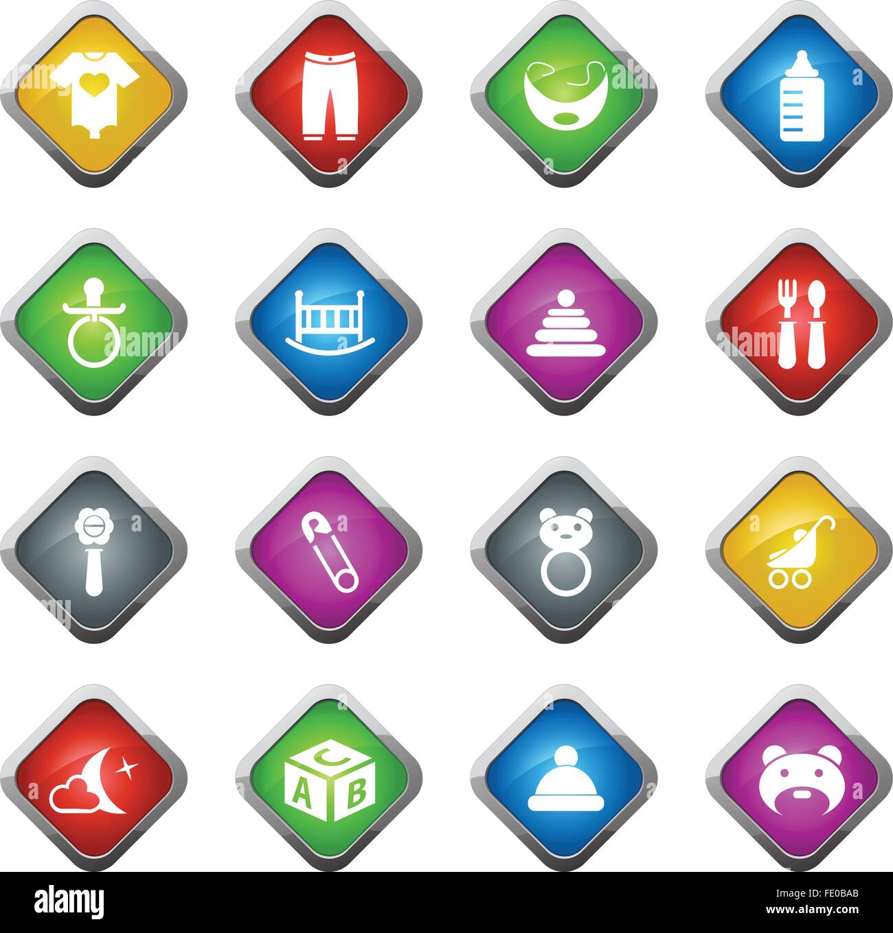 Baby icons set Stock Vector Image & Art - Alamy