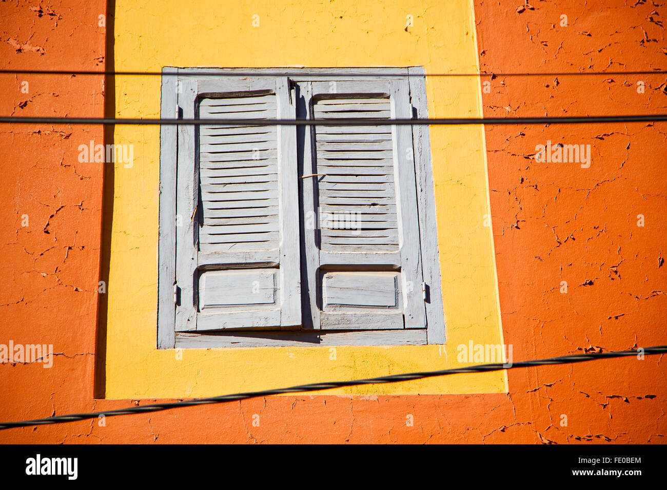 window in morocco africa and old construction wal brick historical ...