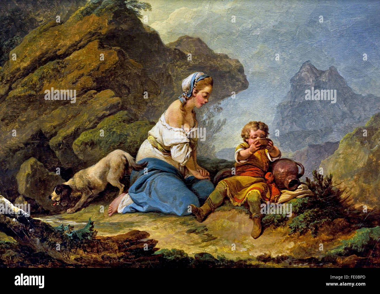 Hagar watching her son drink after the discovery of the sourceby ...