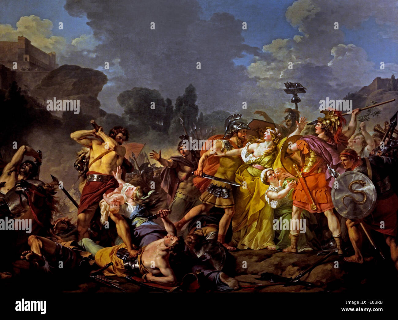 LE COMBAT DES ROMAINS ET DES SABINS INTERROMPU PAR LES FEMMES SABINES ...