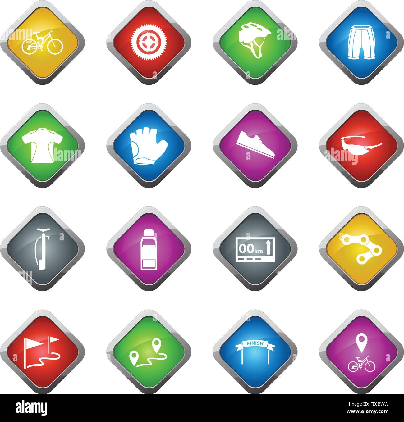 Bicycle icons set Stock Vector Image & Art - Alamy