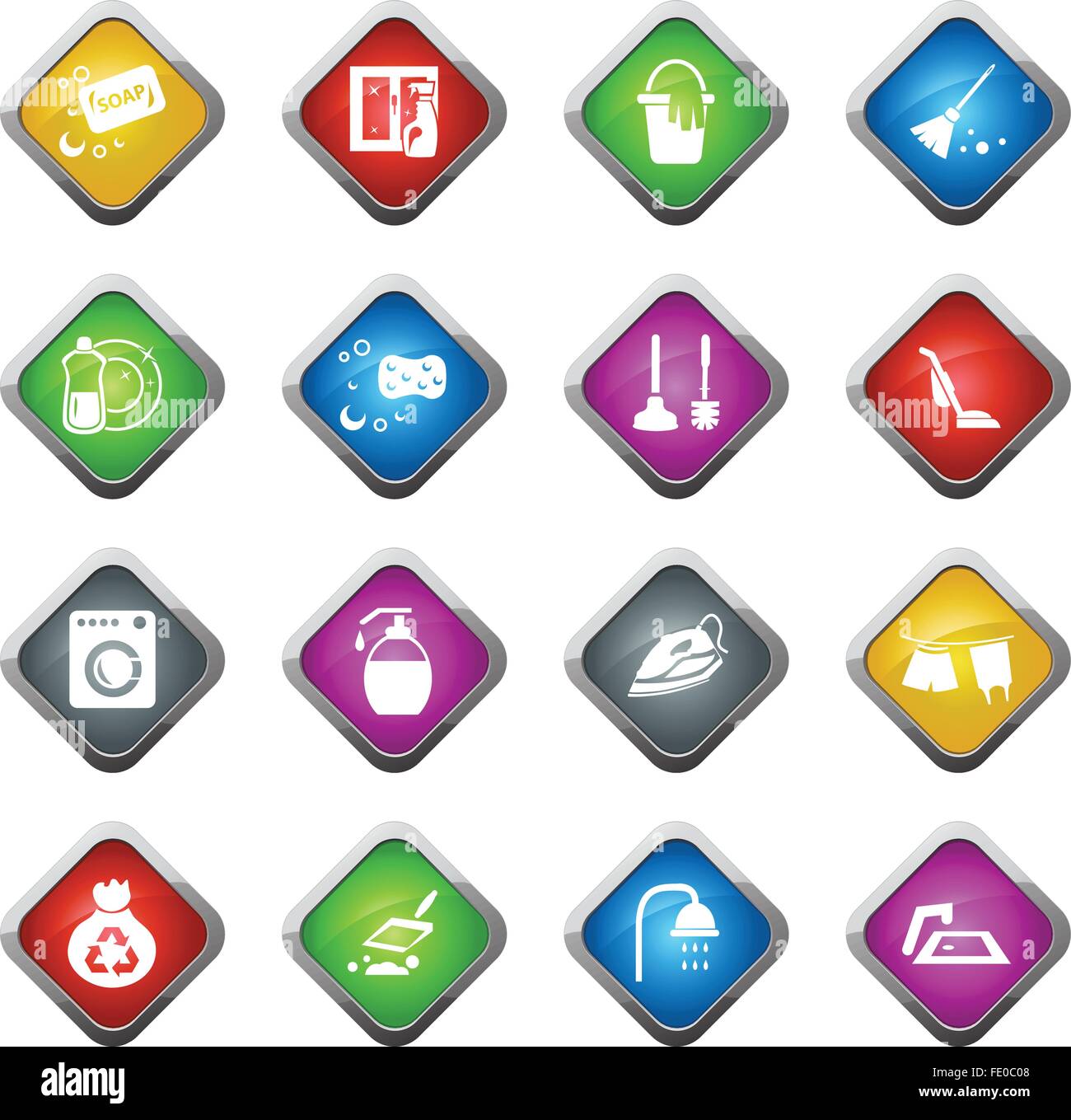 Cleaning shower sink Cut Out Stock Images & Pictures - Alamy