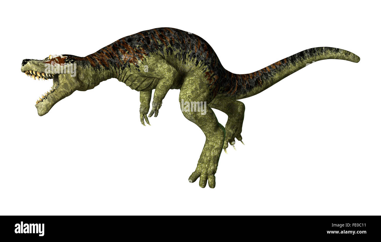 3D digital render of a dinosaur Tyrannosaurus Rex isolated on white ...