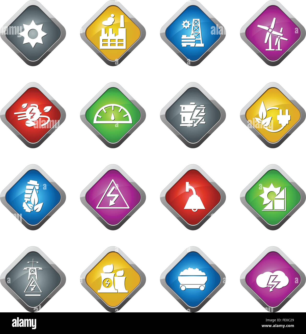 Electricity icons set Stock Vector Image & Art - Alamy