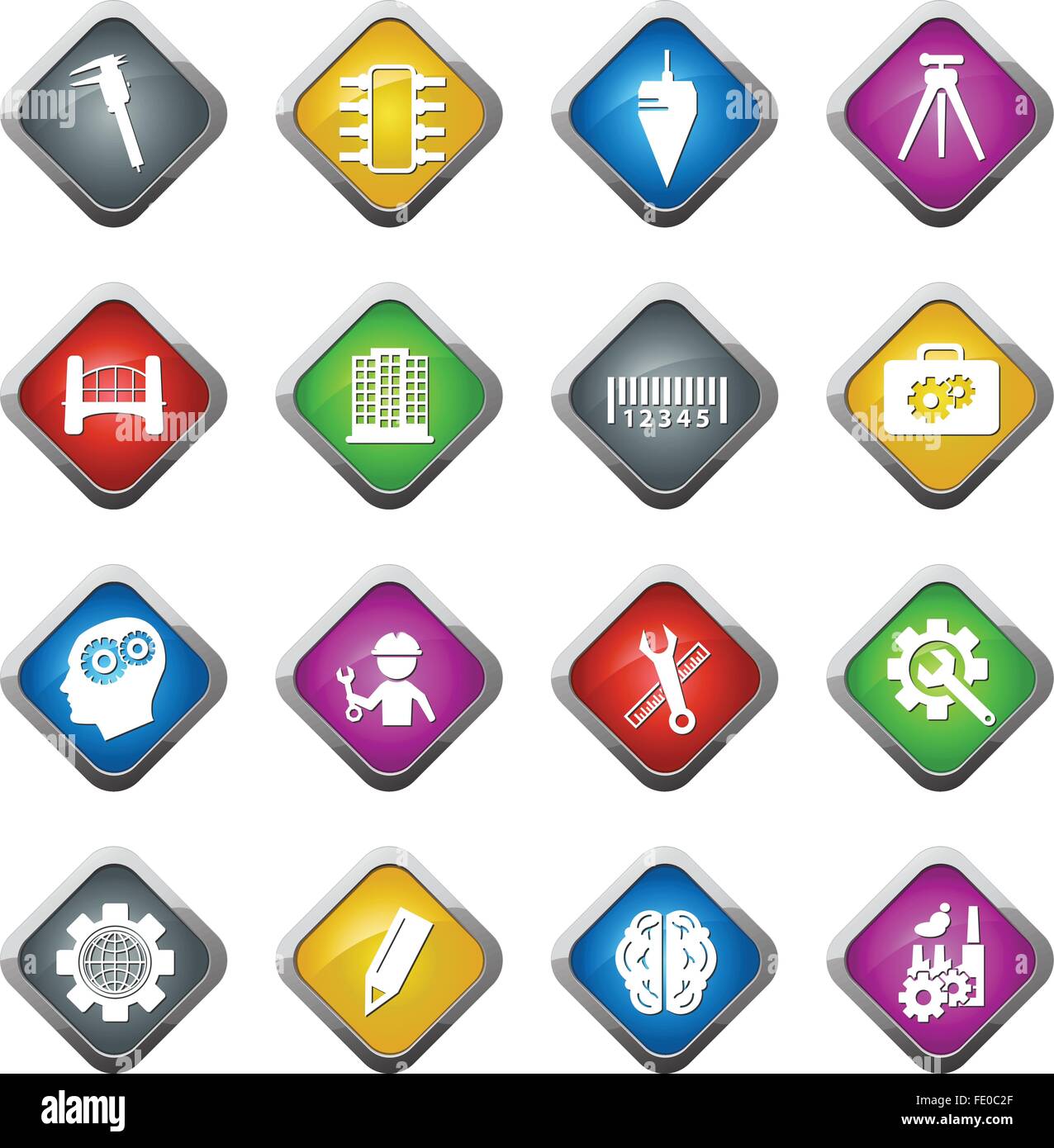 Engineering icons set Stock Vector Image & Art - Alamy