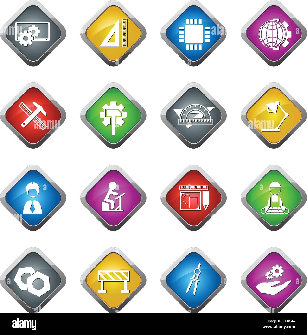 Engineering icons set Stock Vector Image & Art - Alamy