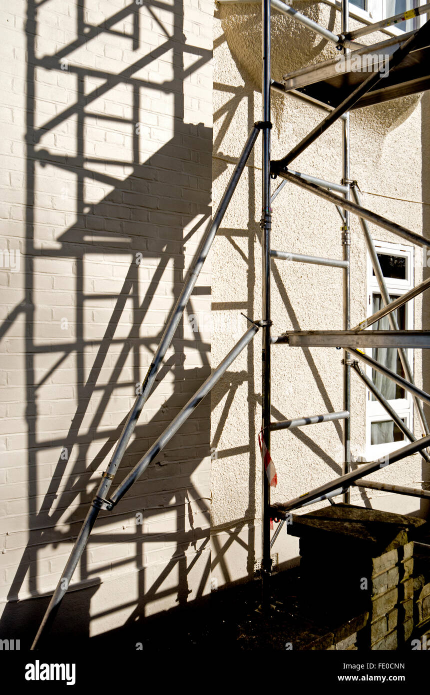 intricate shadows from scaffolding Stock Photo - Alamy