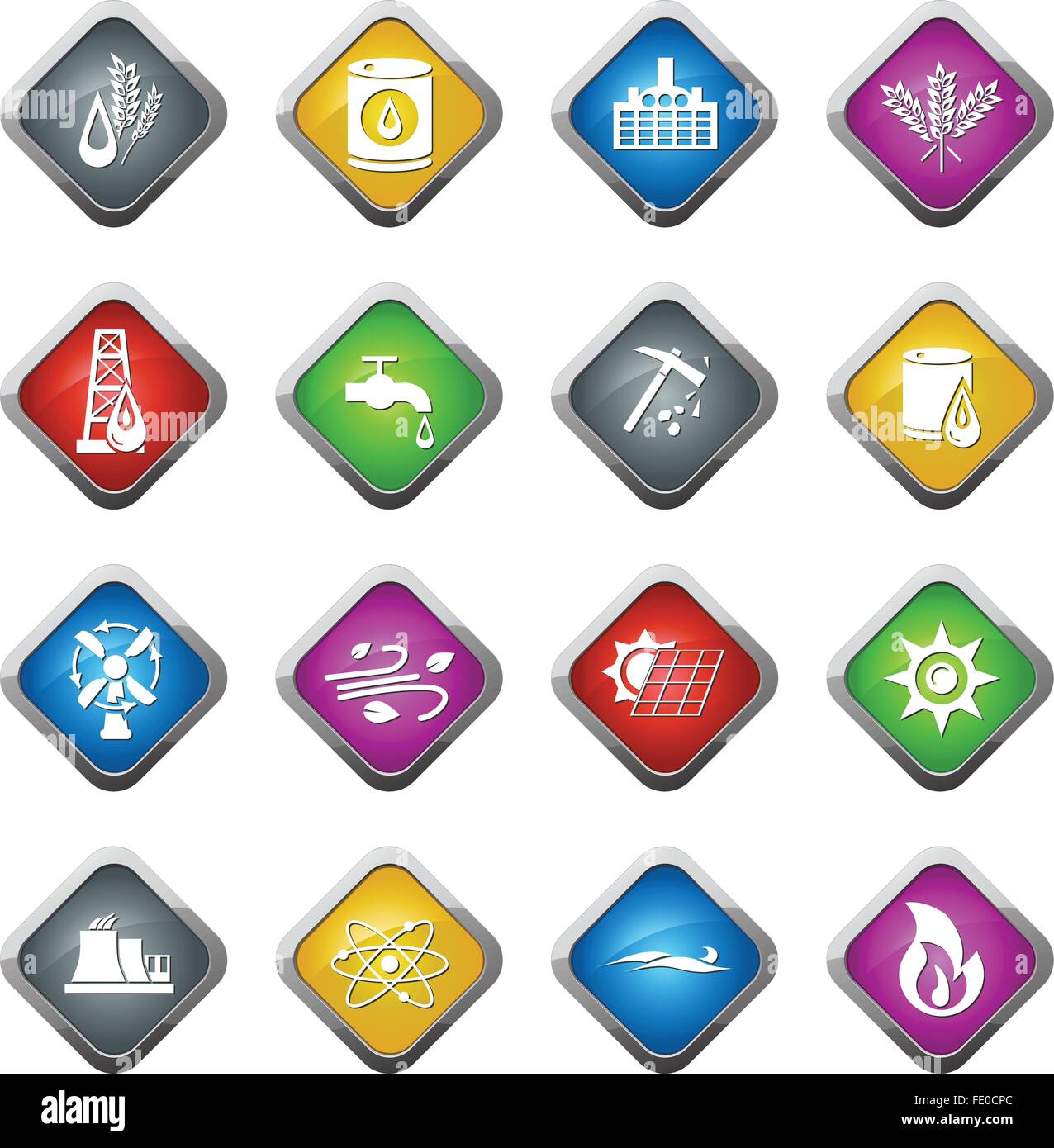 Industrial icons set Stock Vector Image & Art - Alamy