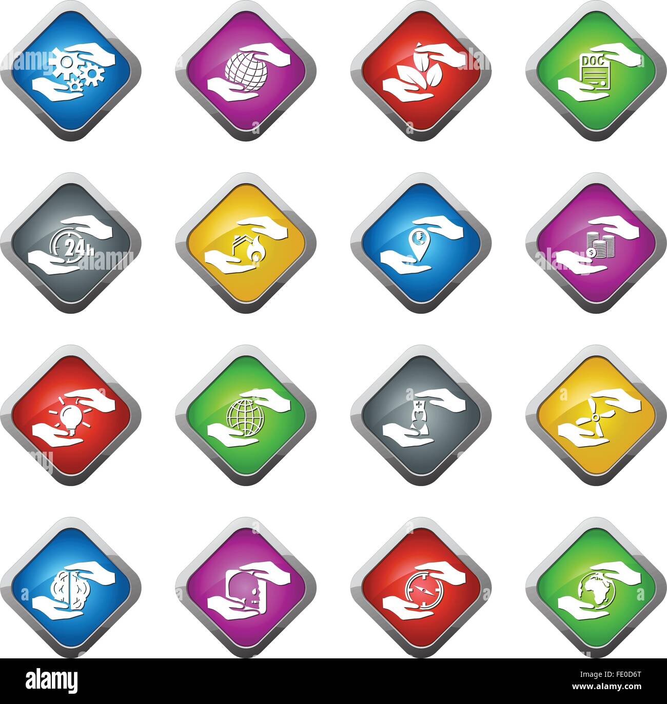 Insurance hands icons Stock Vector Image & Art - Alamy