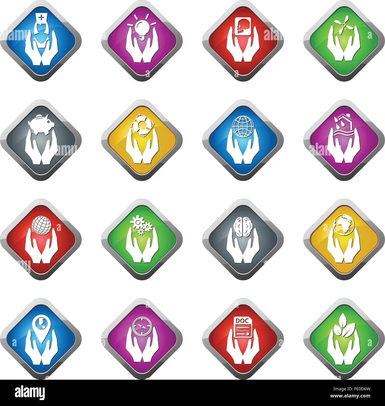 Insurance hands icons Stock Vector Image & Art - Alamy