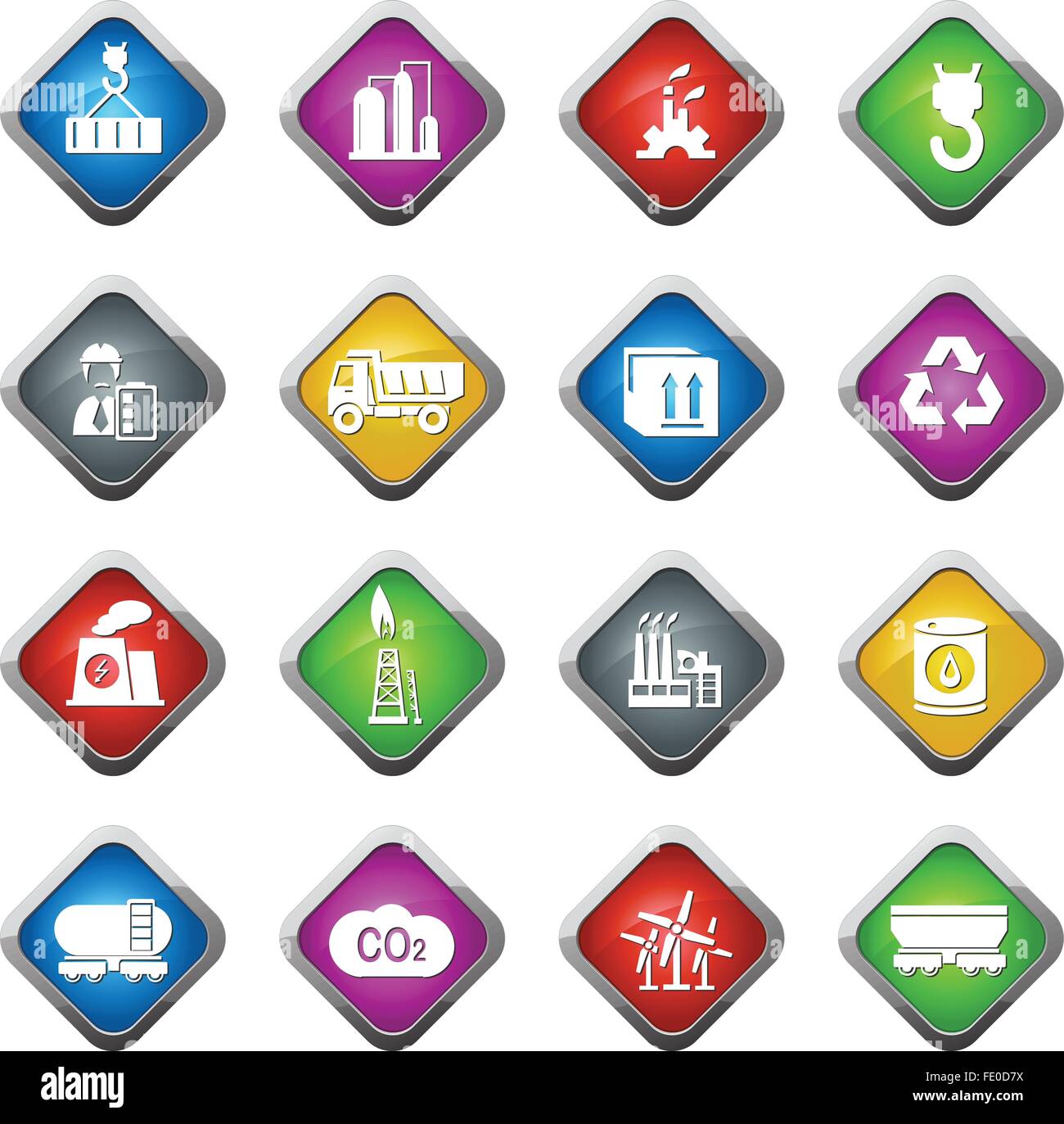 Industry icons set Stock Vector Image & Art - Alamy