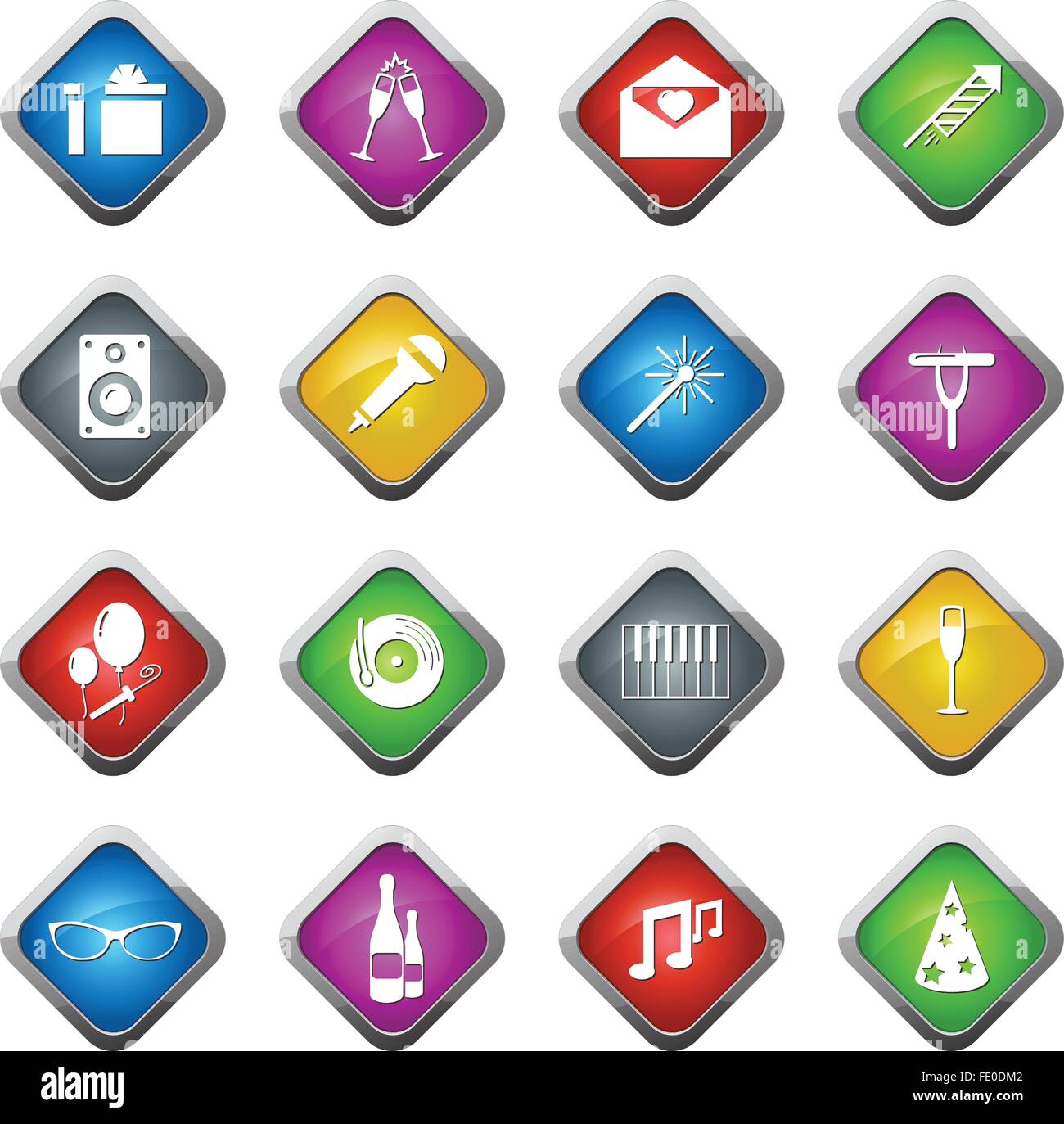 Party Icon Set Stock Vector Image & Art - Alamy