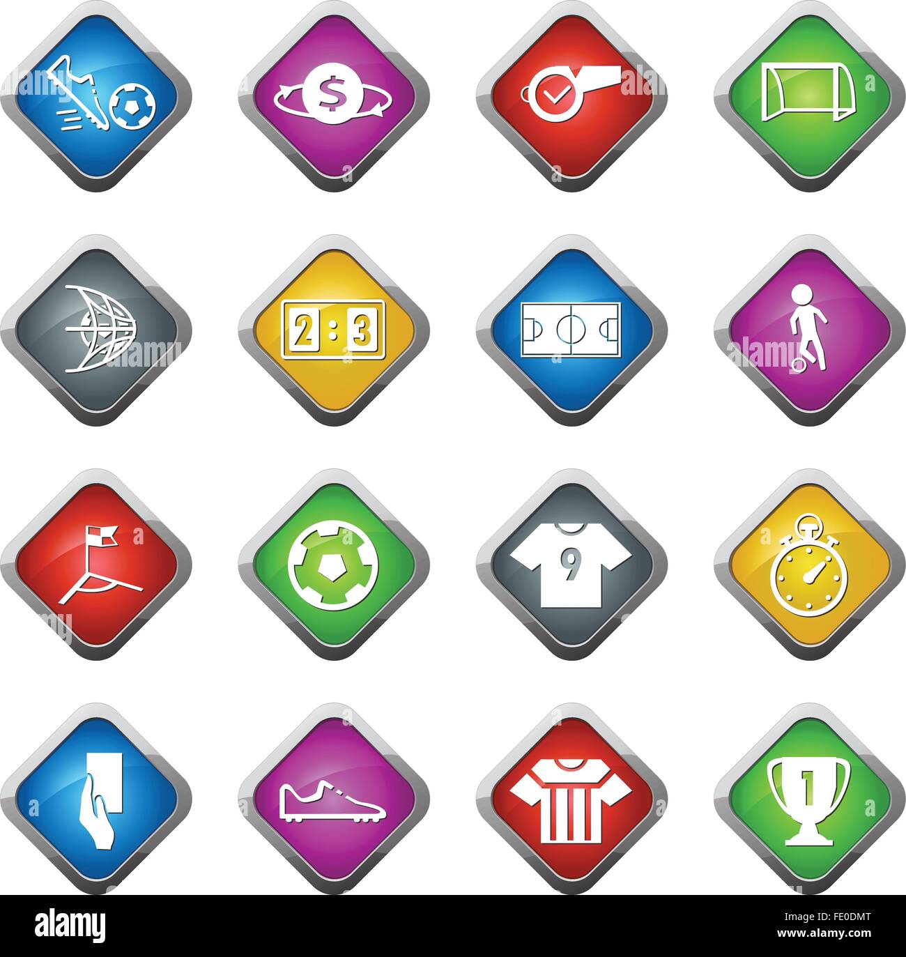 Soccer icons set Stock Vector Image & Art - Alamy
