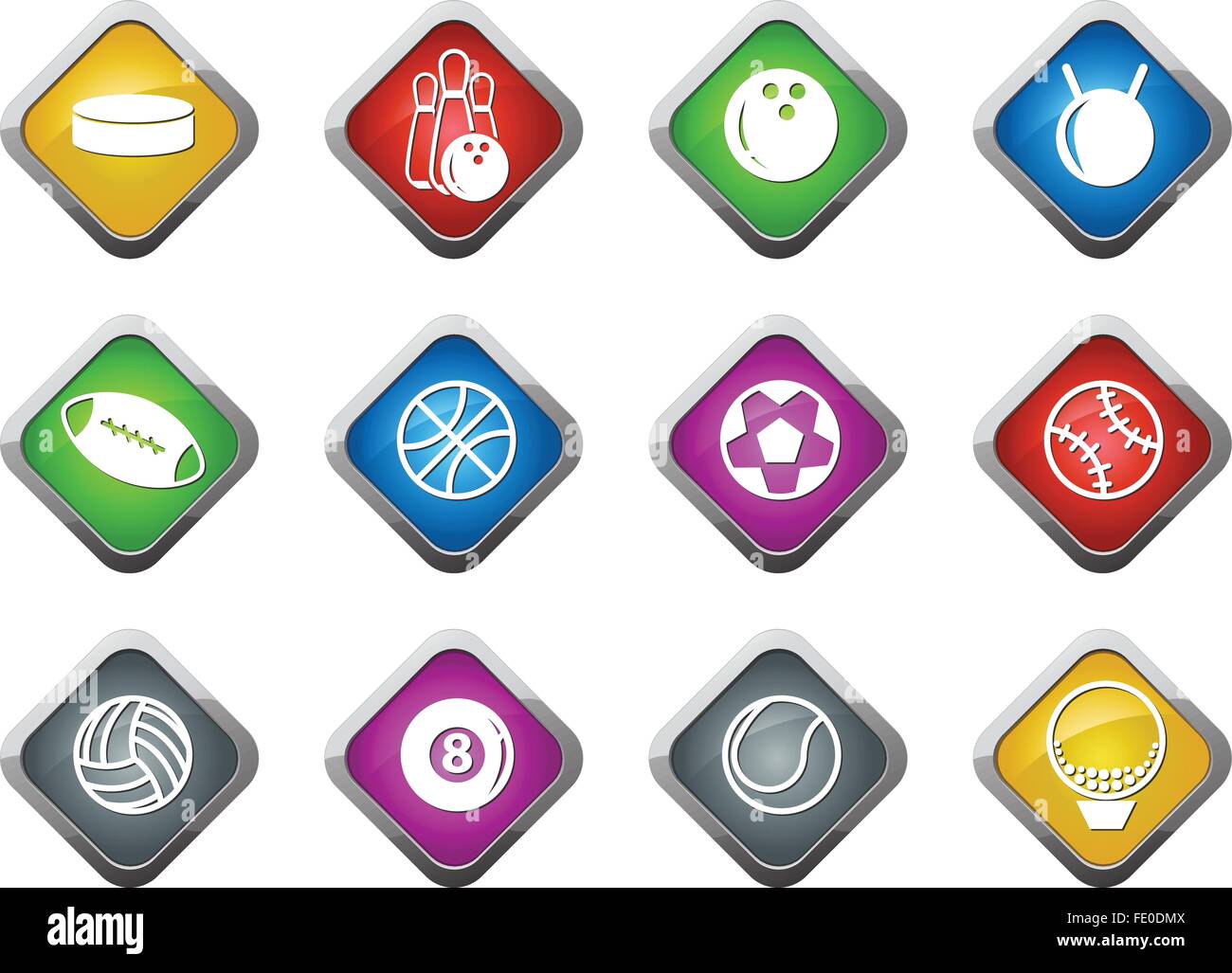 Sports Balls icons set Stock Vector Image & Art - Alamy