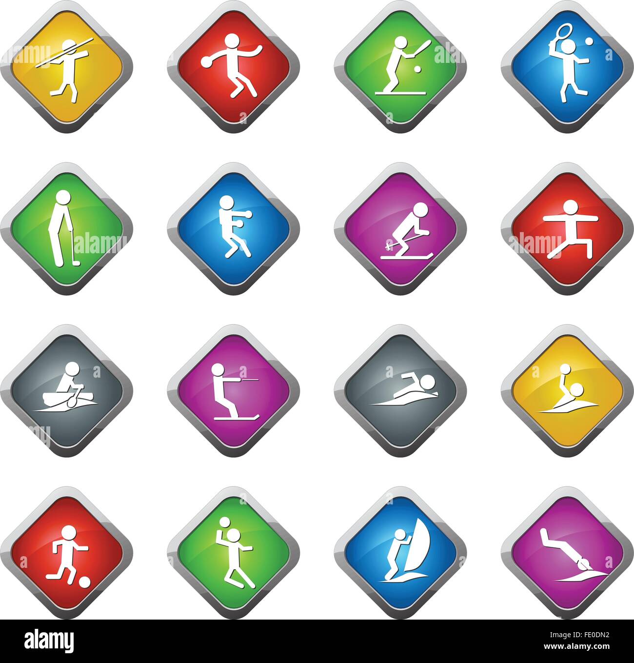 Sports icons set Stock Vector Image & Art - Alamy