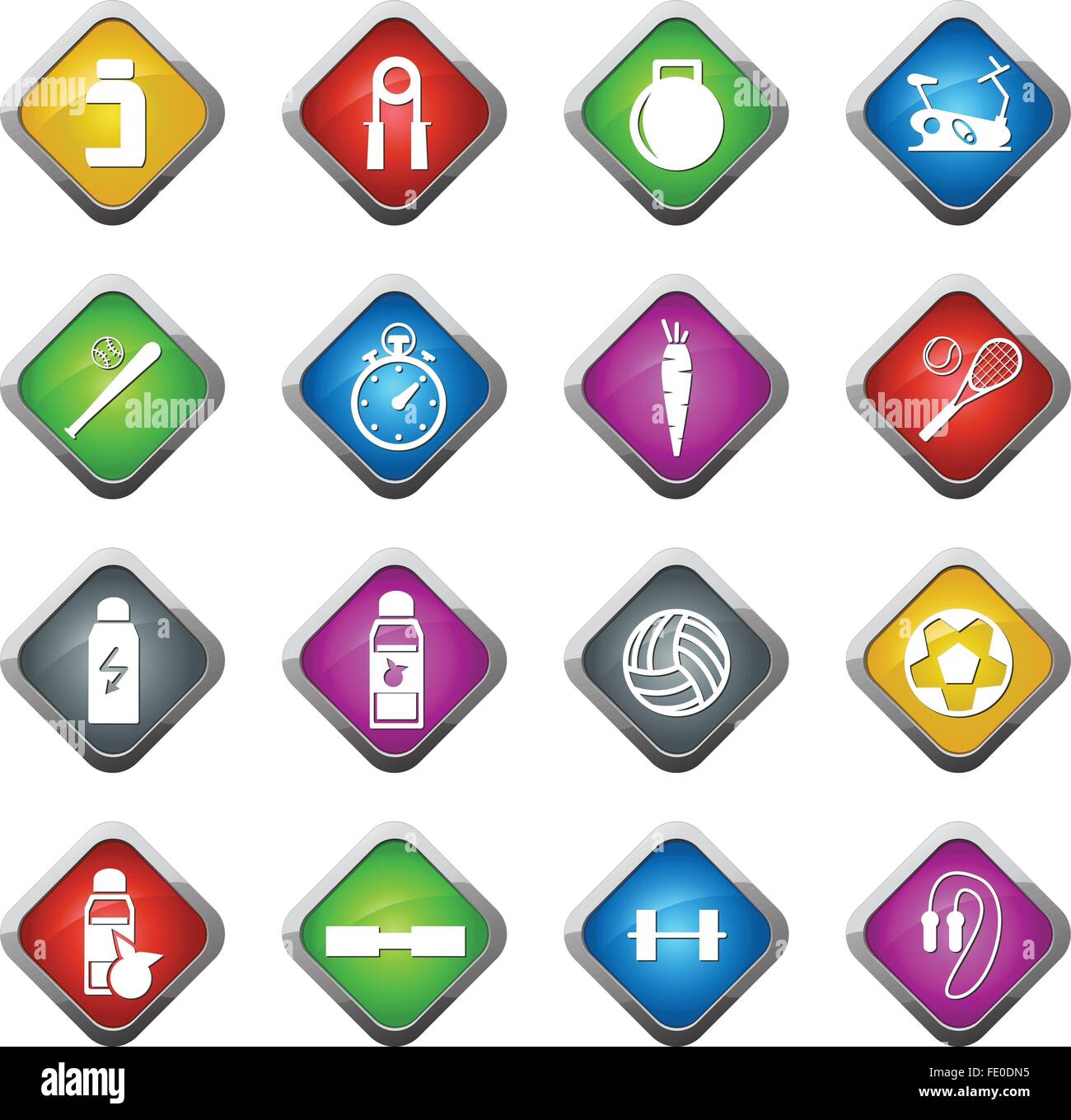 Sports icons set in Stock Vector Images - Alamy