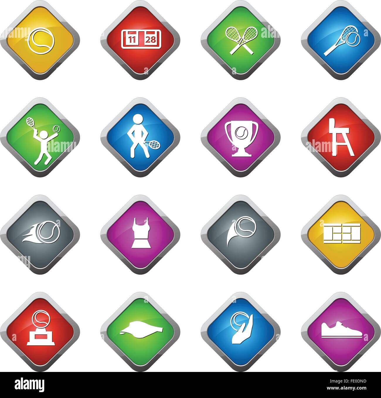 Tennis icons set Stock Vector Image & Art - Alamy
