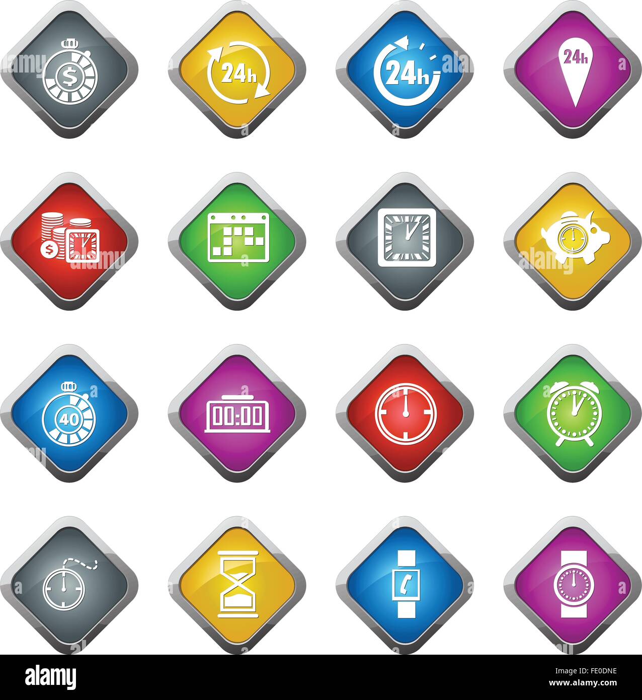 Time icon set Stock Vector Image & Art - Alamy