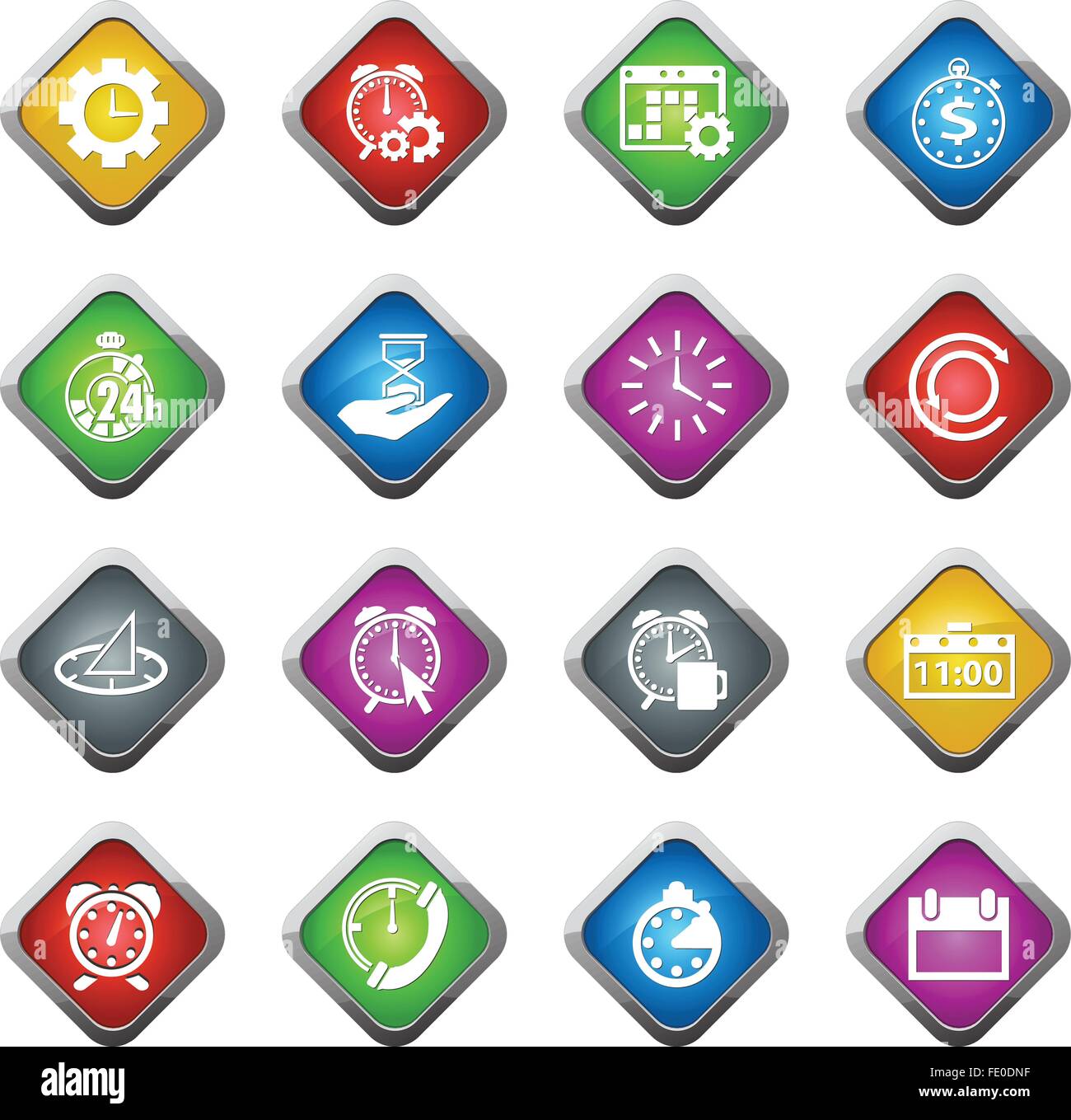 Time icon set Stock Vector Image & Art - Alamy