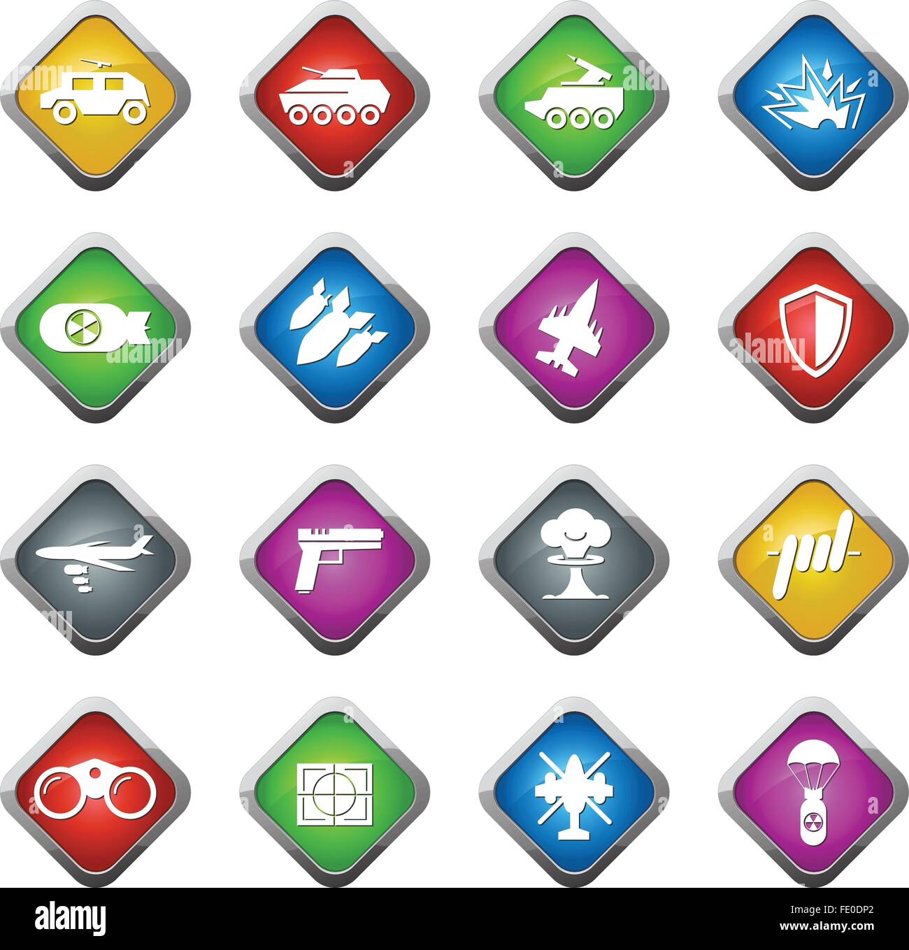 Military and war icons Stock Vector Image & Art - Alamy