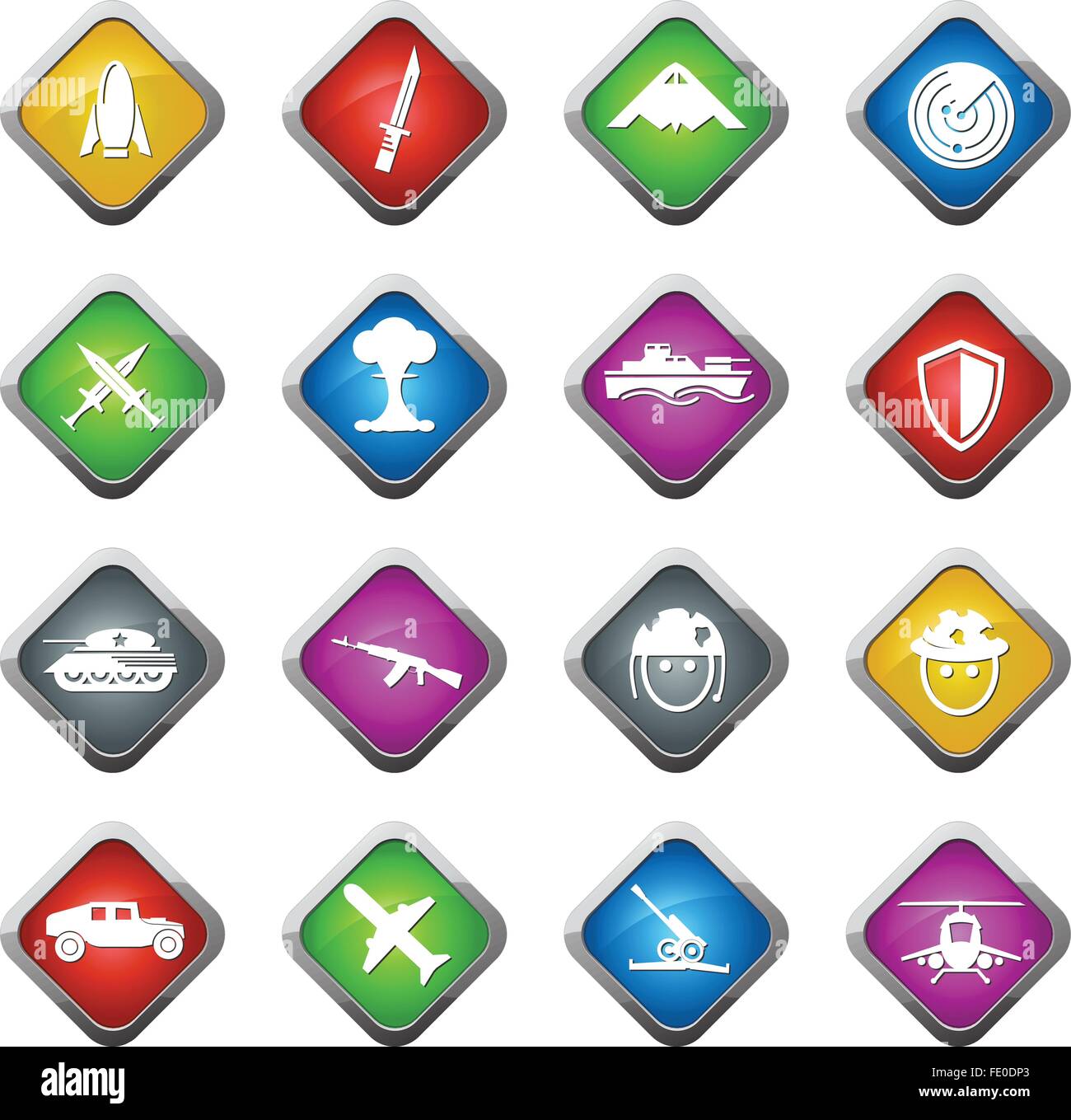 Military and war icons Stock Vector Image & Art - Alamy